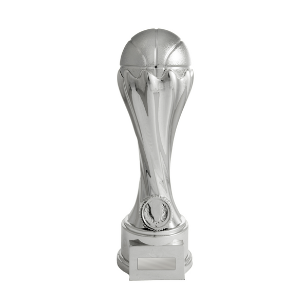Invincible Tower Silver Basketball Trophy – THE TROPHY CORNER
